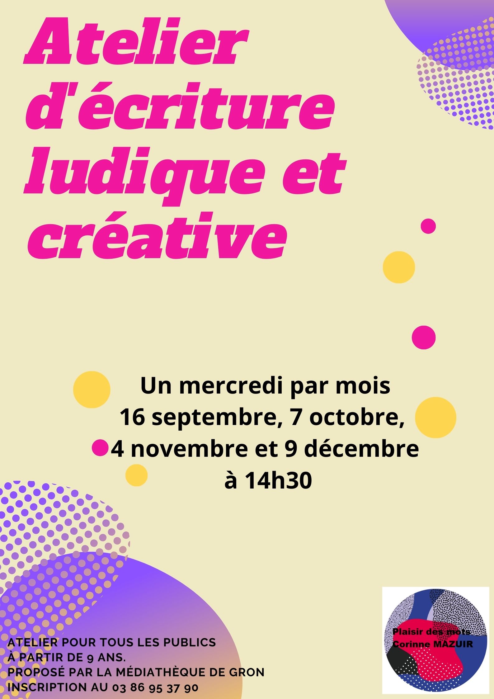 Des ateliers d'écriture en bibliothèque - Ateliers des mots